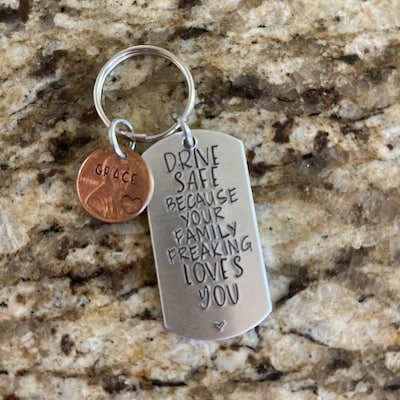 Drive Safe Keychain-your Mom Loves You-explicit Wording-new Driver Gift ...