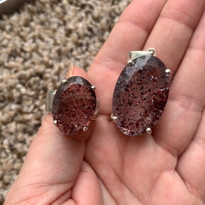 Matrix Ruby Heartstone, Natural Matrix Ruby Heart, Matrix Ruby Palm ...