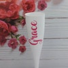 100 X Transparent Pink Plastic Prosecco Flutes 175ml Champagne Glasses ...