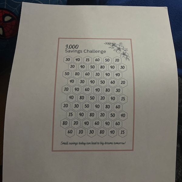 6K Savings Challenge Printable, 6k Challenge Fits A6 Budget Binder ...
