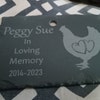 Pet Chicken Hen Memorial Garden Sign With Hanging Stake - Honor Your ...