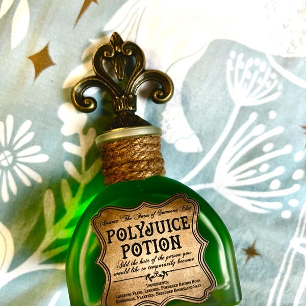 Liquid Luck Potion Magic Apothecary Herbology Glass Bottle Prop - Etsy