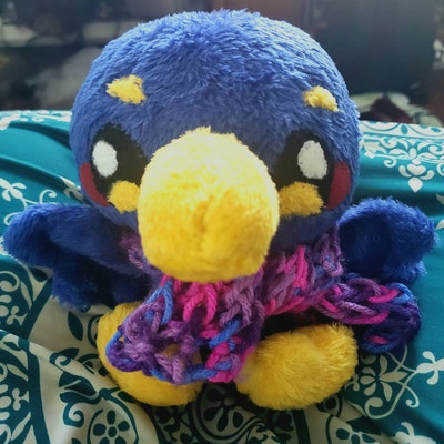 Raven Plush With Scarf & Witch Hat Sewing Pattern .pdf Tutorial Wizard ...
