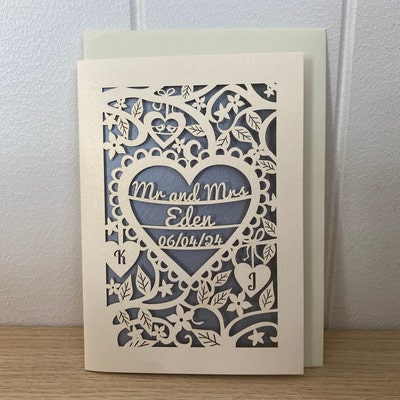 Personalised Papercut Retirement Card, Laser Cut on Your Retirement ...