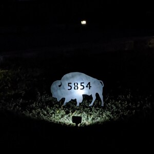 Personalized House Number Buffalo Lawn Sign / Steel Buffalo Garden ...