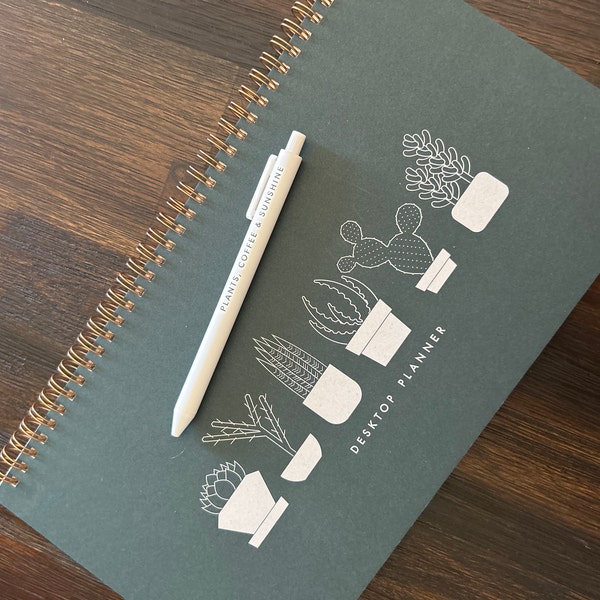 Succulent Weekly Planner - Agenda | Desk Planner | Weekly Planner ...
