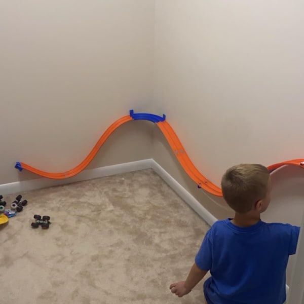 3 Pack 2-lane Wall Mounts for Hot Wheels Tracks - Toy Car Track ...