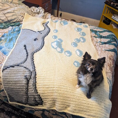 SC Single Crochet Baby Elephant Graphgan Pattern / Single Crochet ...