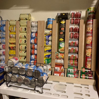 2 Row 18 Can Wall Storage Rack - Etsy