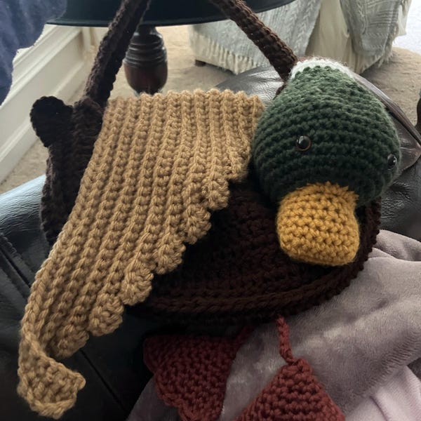 Crochet Duck Bag Pattern PDF – DIY Animal Purse Instructions – US Terms ...