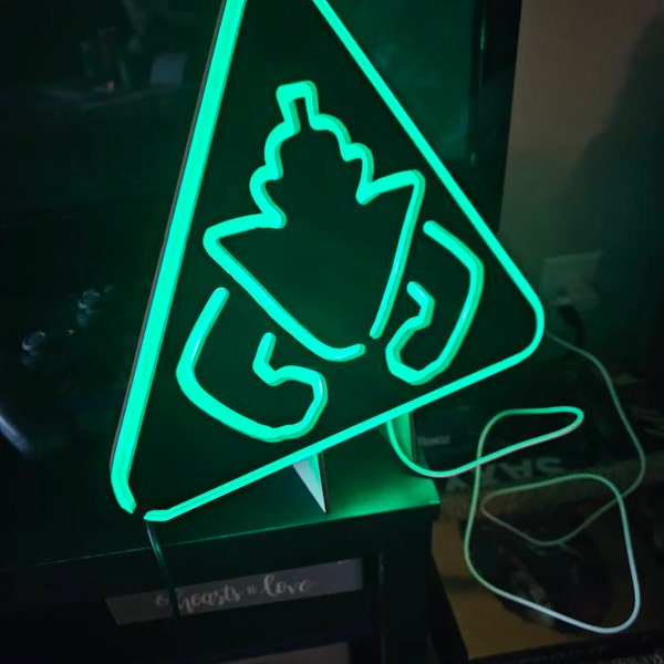 FNAF Monty Gator LED Sign, Security Breach Fan Art, Edge Lit Night ...