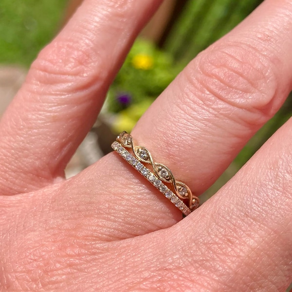 Oval Cut Diamond Wedding Halfway Eternity Band 3 Carat 14K 18k White ...