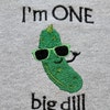 Cool Pickle - Machine Embroidery Design, Cucumber Embroidery Pattern, Funny Dill Pickle ...