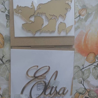 World Map Cake Decor With Airplane World Map Cake Decoration Weltkarte ...