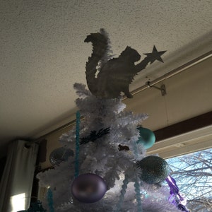 Fluffy Kitty Cat, Cat Christmas Tree Topper, Persian Cat, Furry, Wreath ...