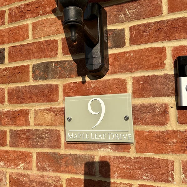 Traditional House Number Signs & Address Plaques in Sage Green - Etsy UK