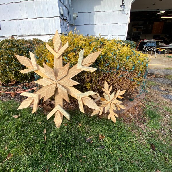 Both Plans! 3 and 2 Large Snowflakes (16") From One Picket, One Picket ...