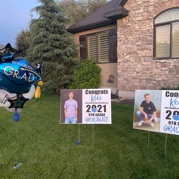 Middle School Graduation Yard Sign, 8th Grade Graduate Sign, Funny 8th ...