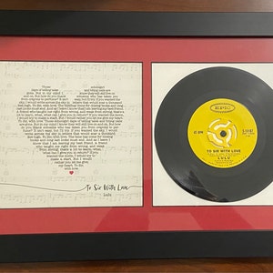 45 Rpm Record Picture Frame Displays Sleeve and 7 Vinyl - Etsy