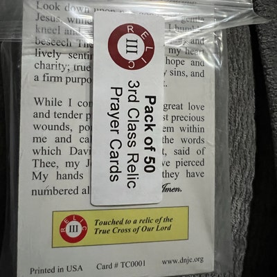 Divine Mercy Relic Medal Pack Third Class Relic Holy Card & Medal ...