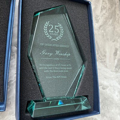 Personalised Crystal Employee Award, Retirement Appreciation, for ...