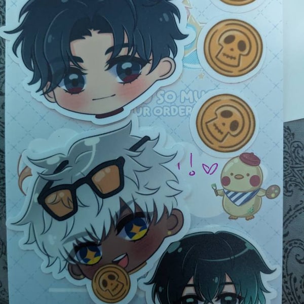 Obey Me! Shall We Date Chibis Stickers 1 & 2 | Mammon, Lucifer, Asmo ...