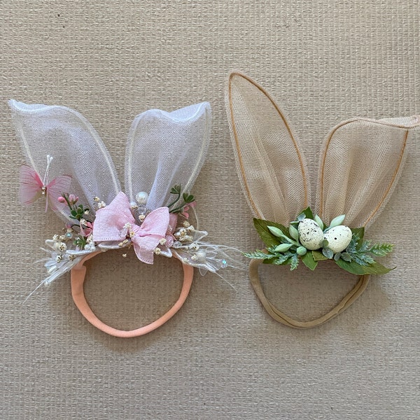 Custom Headbands, Easter Headband, Bunny Ears Headband, Easter Photo ...