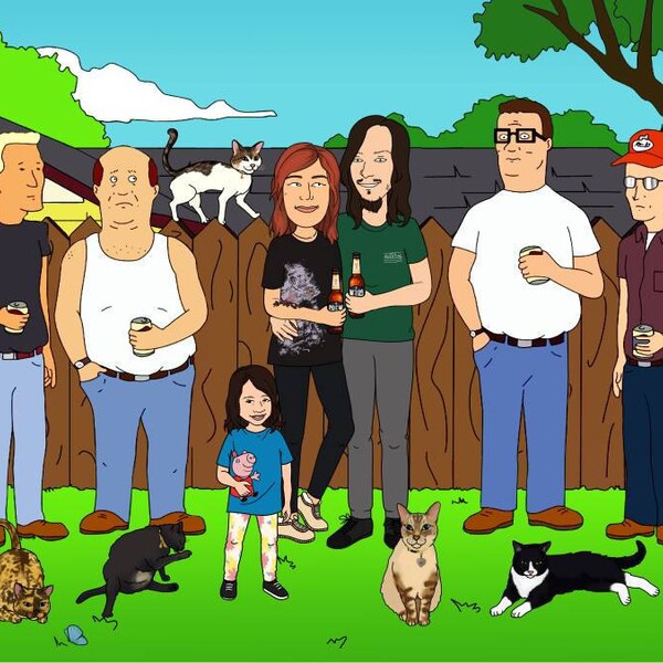 Custom Cartoon Commission Art - Personalized Birthday Gift - Cartoon ...