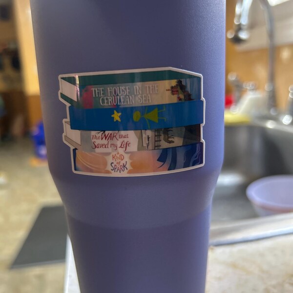Tropes Book Stack Sticker, Waterproof Sticker, Kindle Sticker, Water ...