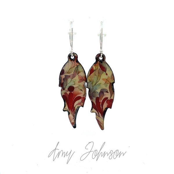 Watercolor Leaves Design Enamel Decals, Enamel Supplies, Ceramic Decals ...