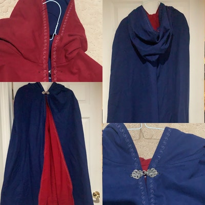 Reversible Cloak, Flannel, Hooded Choose Your Colors - Etsy