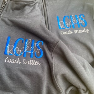 Custom School Spirit Shirt Pullover 1/4 Zip Jacket Hoodie - Etsy
