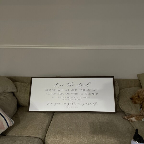 Love the Lord Your God Sign | Scripture Sign | Matthew 22:37-39 | Wood ...