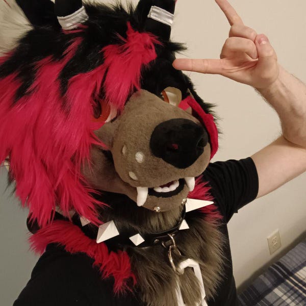 Sage Green / Khaki Chunky Spike Collar | Fursuit Collar | Cosplay ...