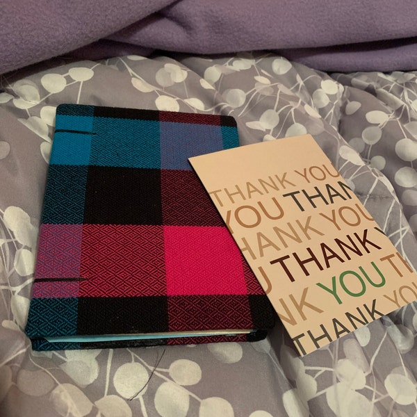 Hand-bound, Open Spine, Fabric Covered Octopus Print Notebook, With ...