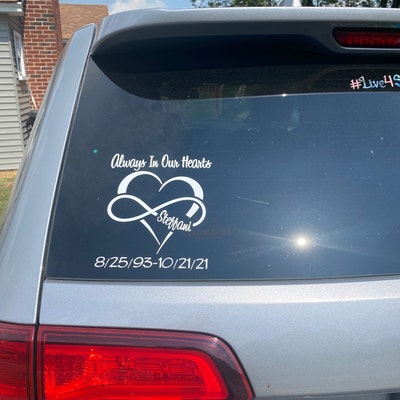 In Memory Car Decalmemorial Car Decalin Loving Memory Car - Etsy