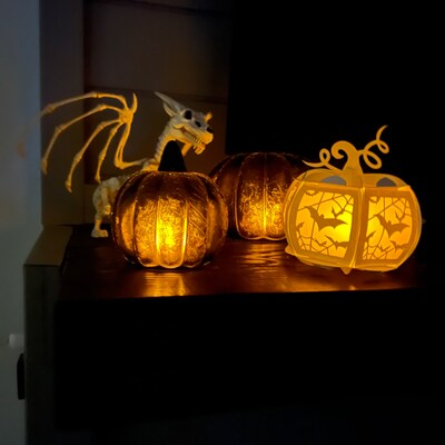 Bat Pumpkin Lantern SVG for Cricut Joy Projects Halloween Lantern ...