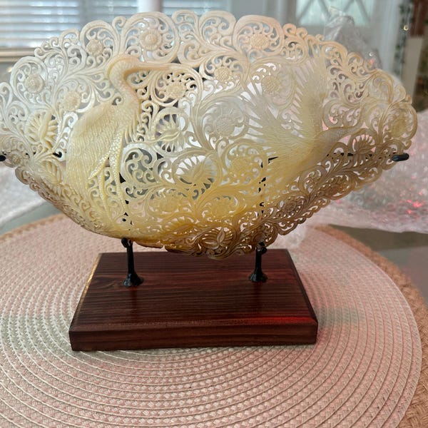 Carved Abalone Shell Hummingbird Theme Paua Abalone Real and Natural ...