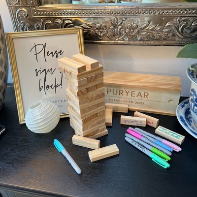 Classic Wedding Personalized Jumbling Tower, Personalized Wedding Gifts ...