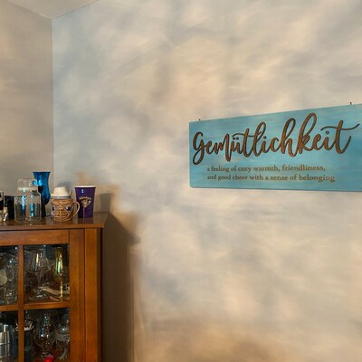 German Sign Wood Sign Pallet Sign Wedding Gift Gemutlichkeit Sign ...