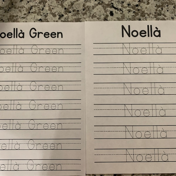Custom Name Tracing Worksheets PDF | Personalized Name Writing Practice ...