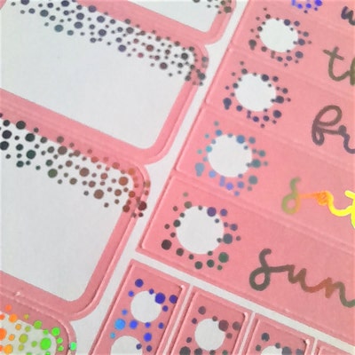 MONTHLY HEADERS Paint Swatch 3 Colour Combinations Functional Stickers ...