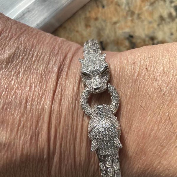 Mens Stylish Silver Diamond Bracelet, Fathers Day Gift, 925k Sterling Silver Men Bracelet ...