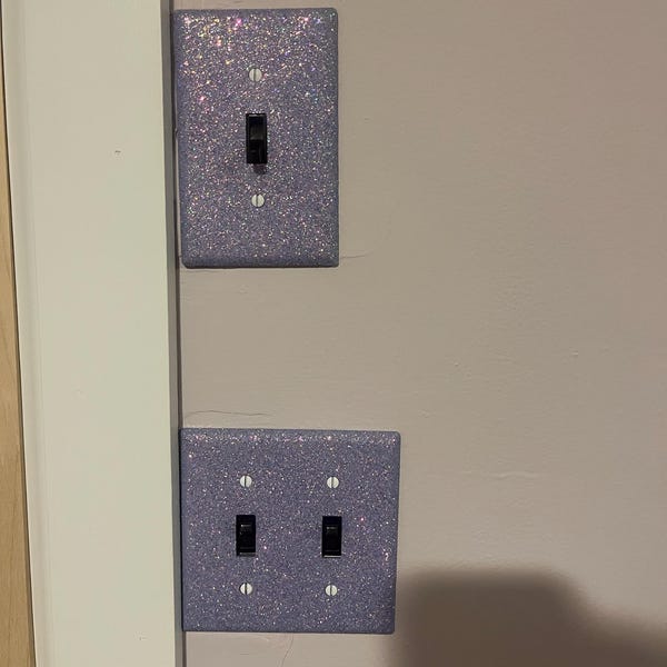 Light Purple Glitter- Iced Lavender- Light Switch & Outlet Covers ...