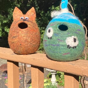 Felted Bird Pod Felted Wool Birdhouse Bird Eco Pod Unique - Etsy