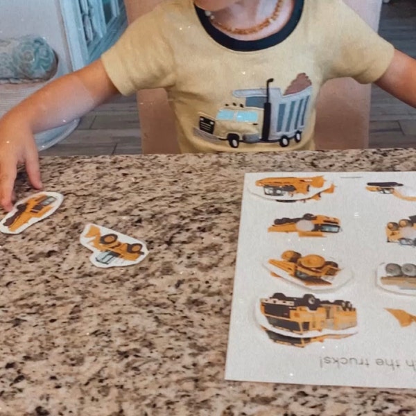 Cars & Trucks Preschool Printable Busy Book - Toddler Montessori ...