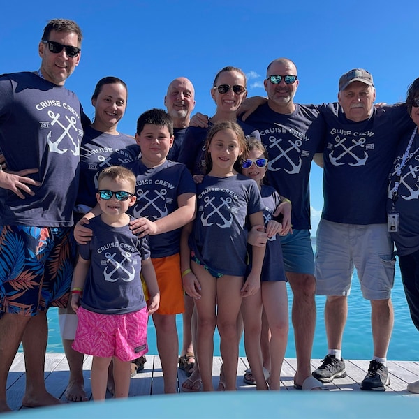 Custom Cruise Crew T-shirt: Nautical Family Vacation Tee - Etsy