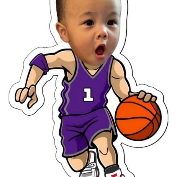 Custom Basketball Player Cupcake Toppers,basketball Jersey Face Cake ...