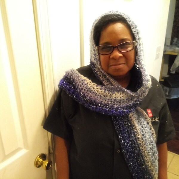 Luxe Hooded Scarf Crochet PATTERN PDF - Jayda Institches - Etsy