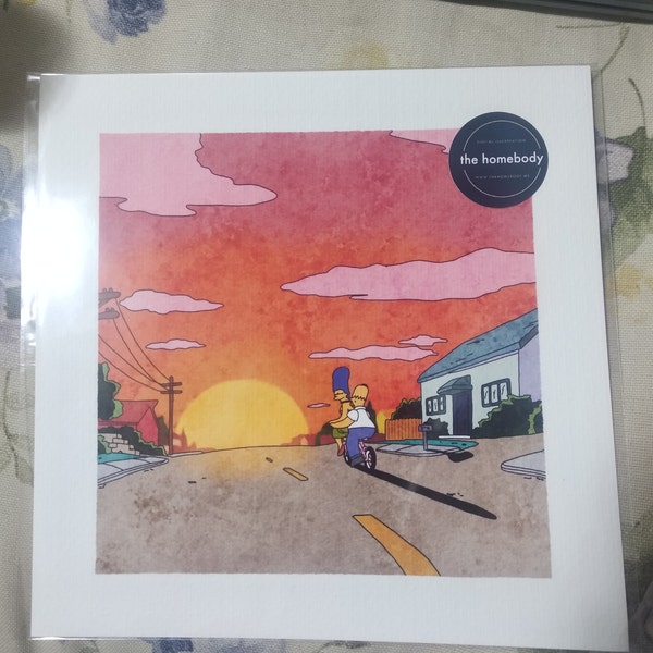 The Simpsons Homer and Marge Sunset Print, Poster Watercolor ...
